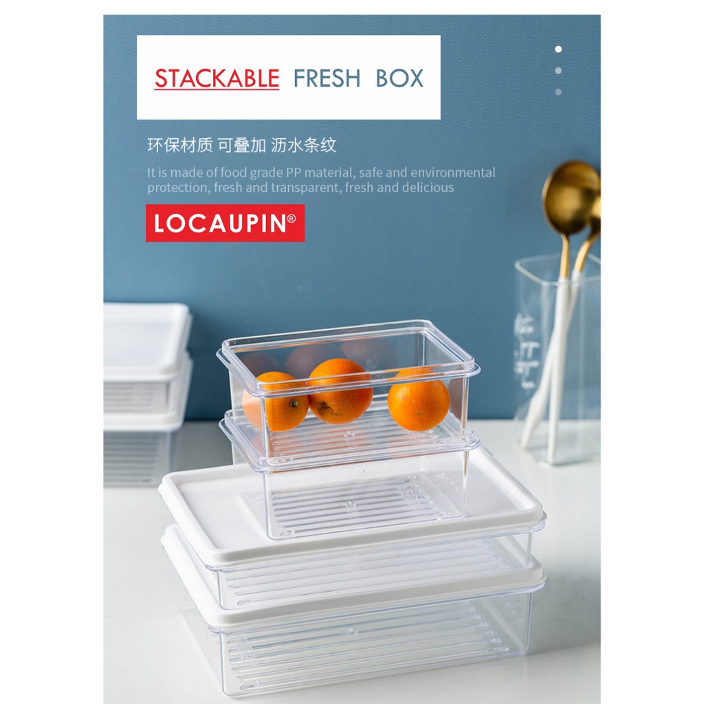 Storage containers makanan viral 4pcs Stackable Refrigerator Freezer ...