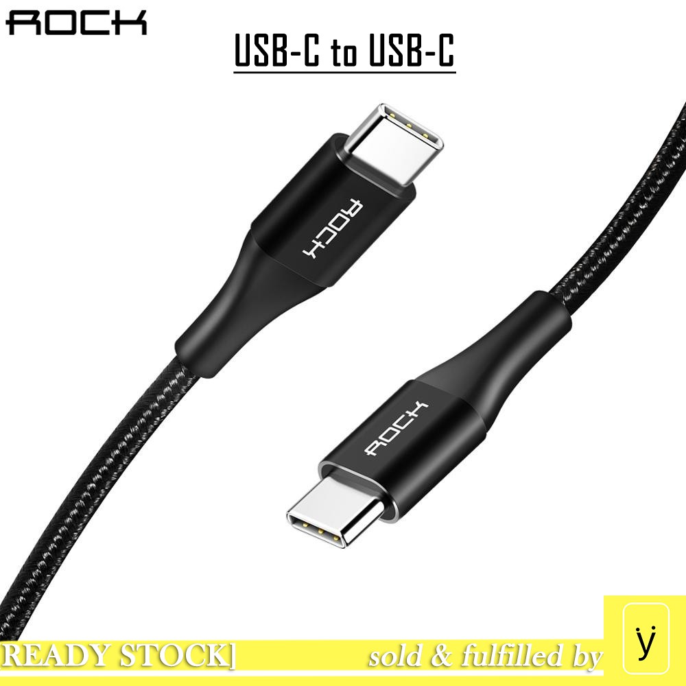 [Ready Stock] ROCK PD Quick Charge 3.0 USBC to USB-C Data Cable 1M ...