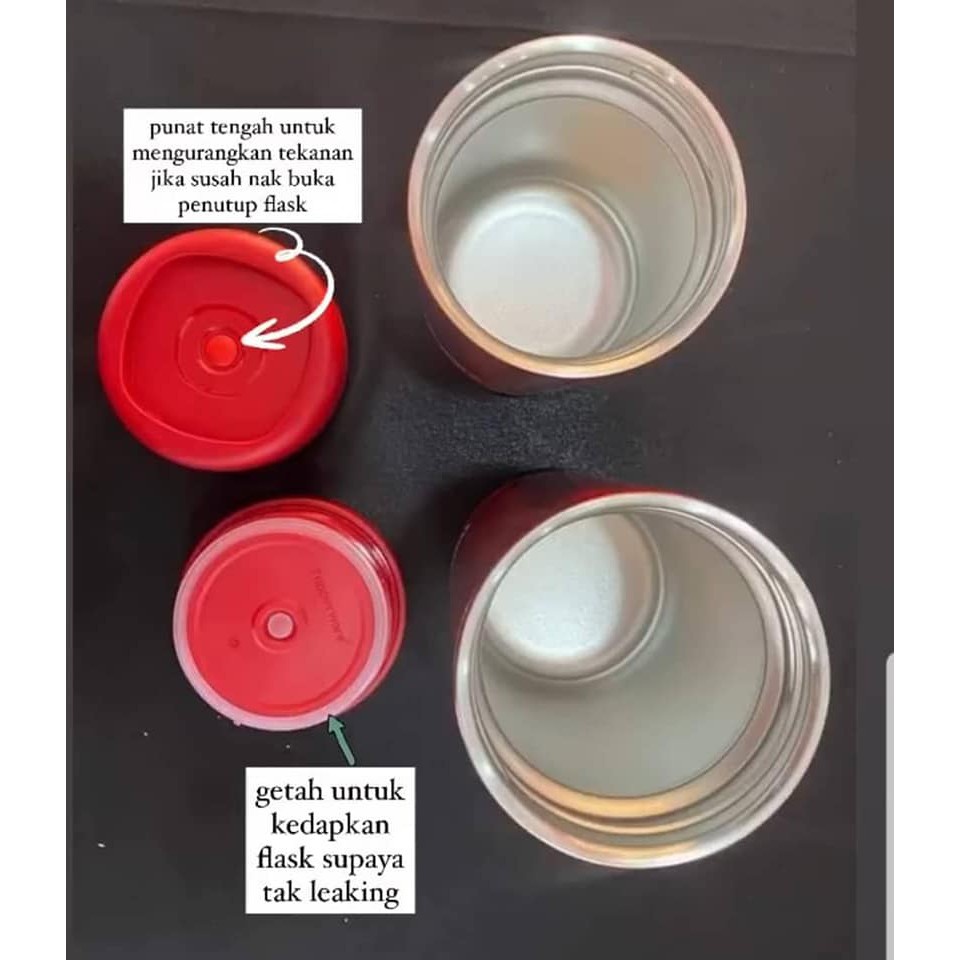 Tupperware Stacking Thermal Flask Set 350ml / Stacking Thermal Flask ...