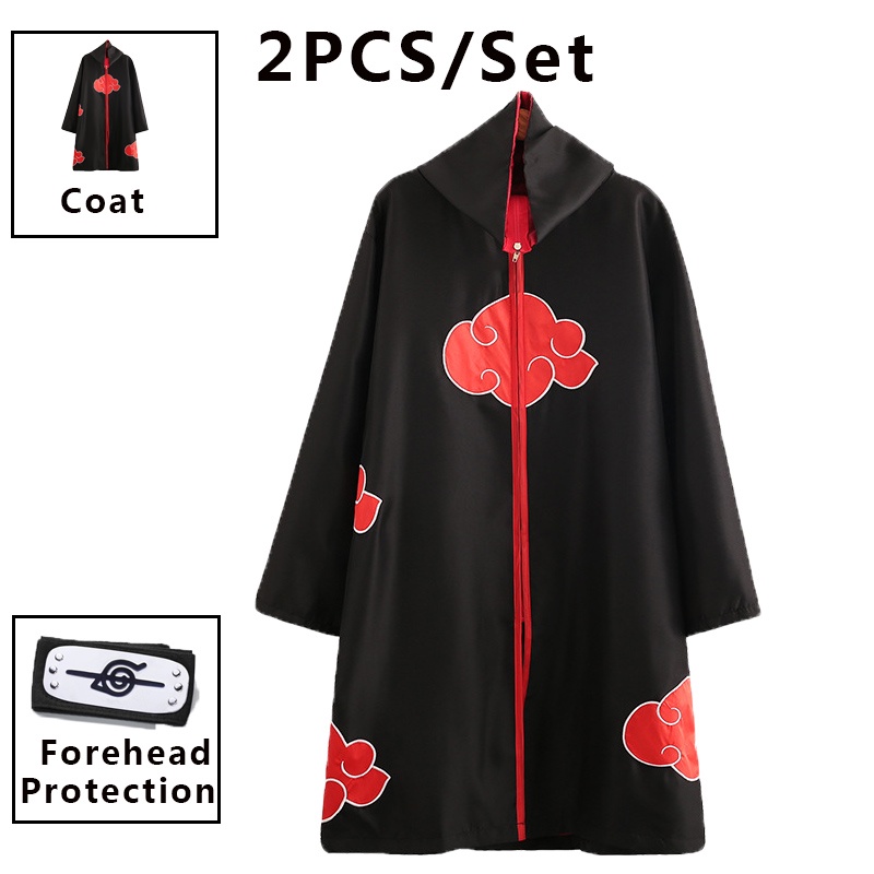 Naruto Akatsuki Uchiha Tobi Obito Akatsuki Cosplay Costume Cloak Mask ...