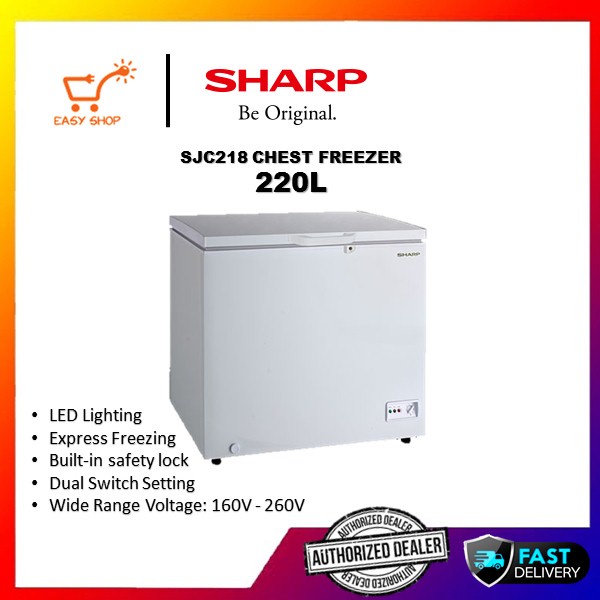 Sharp Express Freezing Chest Freezer (220 L) SJ-C218 | Shopee Malaysia