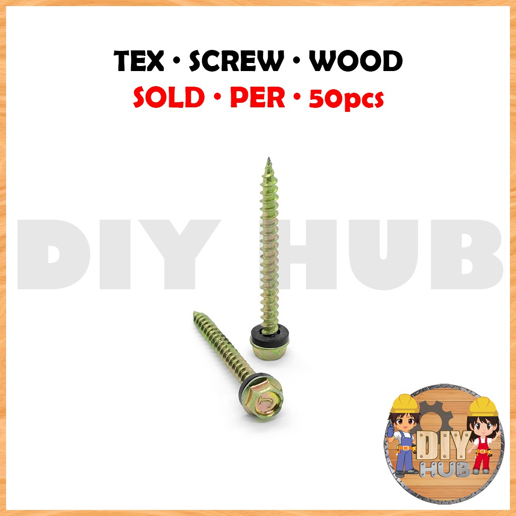 Tex Screw Wood 50mm (50pcs) | Shopee Malaysia
