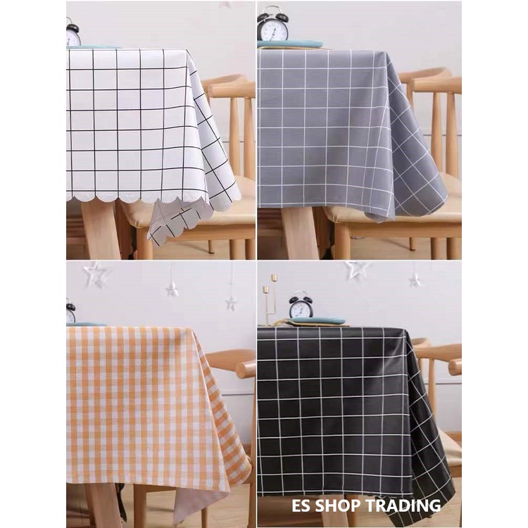 Table Cloth PVC Waterproof Oilproof Anti-pollution Tablecloth Kitchen ...