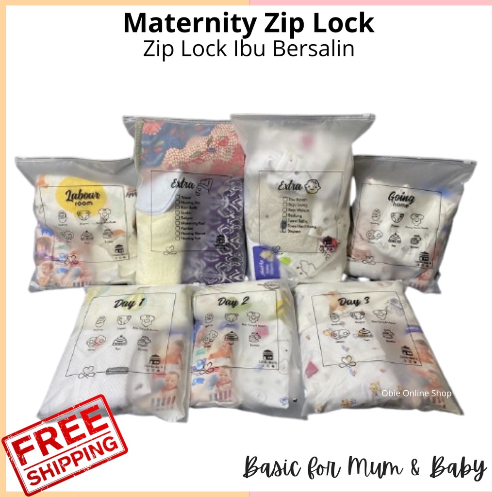 New Design Premium Printed Maternity Zip Lock Beg Packing Barang ...