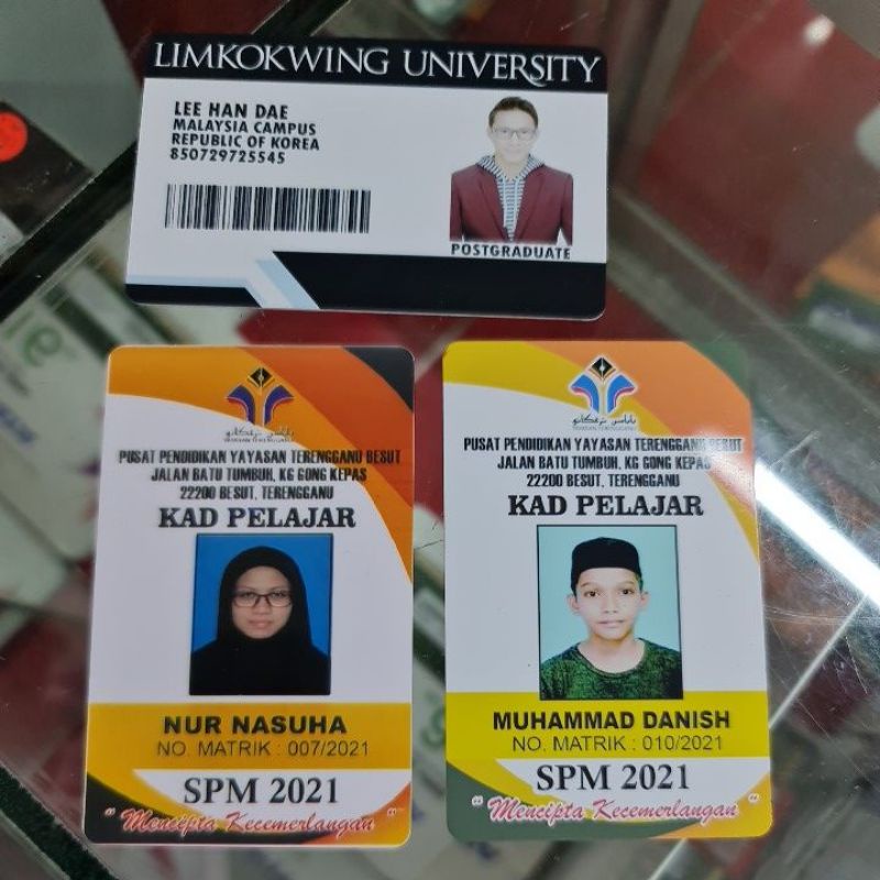 ID CARD / Kad Matrik / Member card/ Matrik card/ Kad Pelajar / kad pra ...
