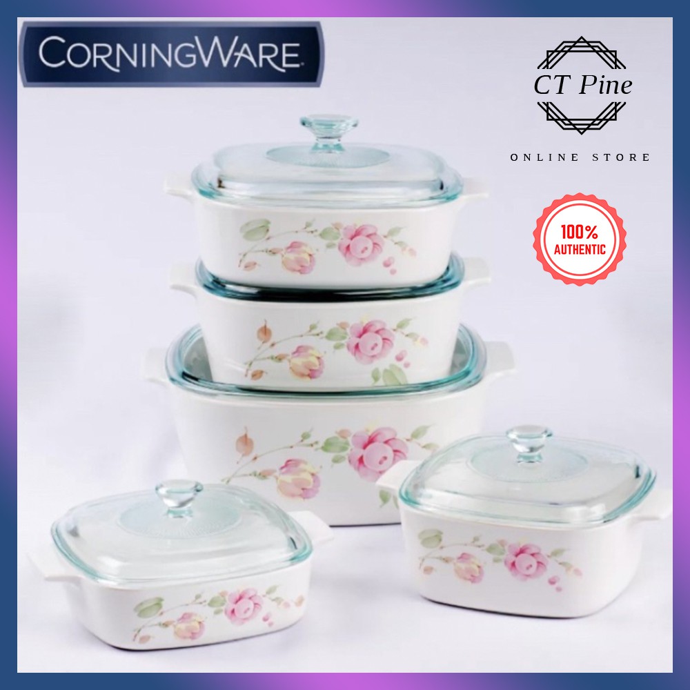 [A-501] Corningware 10pc Casserole Set /// 5 Beradik Classic Classy ...
