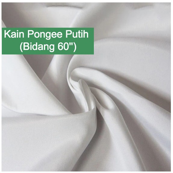 Kain Polyester Pongee Putih Bidang 60'' Fabric Polyester Pongee Bag ...