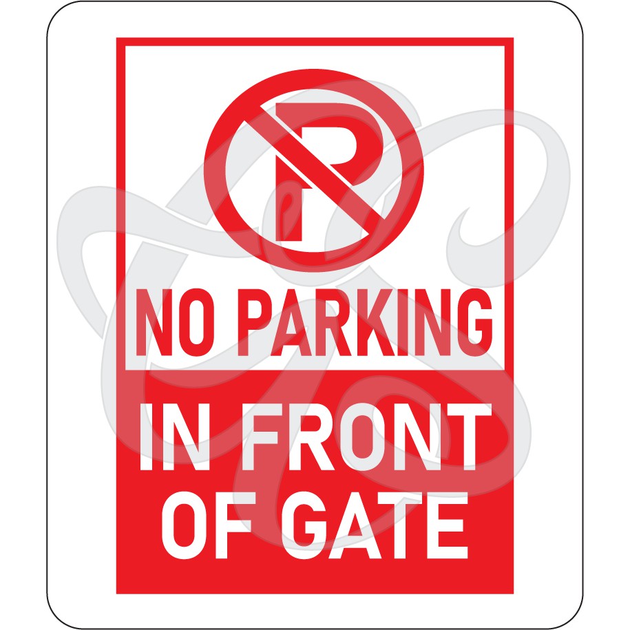 No Parking in Front of Gate _Warning Sign_Design_Decal Sticker | Shopee ...