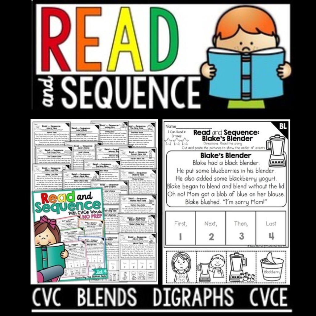 384- (PDF) Read and Sequence 4 sets worksheet Reading Comprehensive and ...