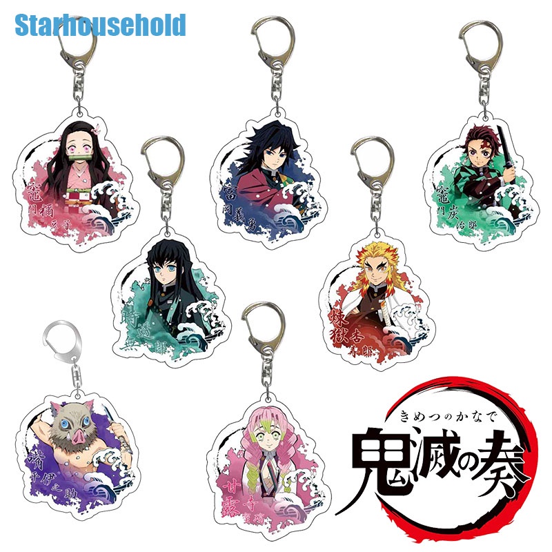 Anime Kimetsu No Yaiba Keychain Demon Slayer keychains Zenitsu Nezuko ...