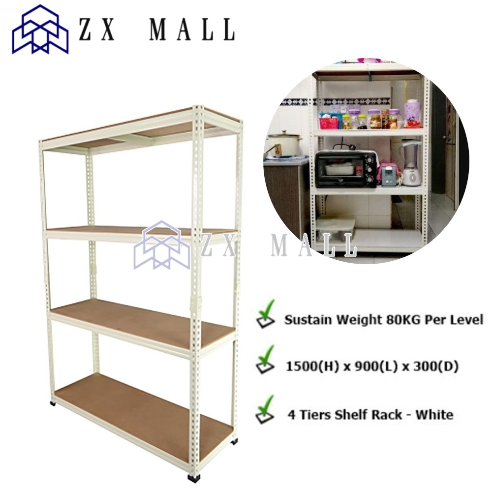 4 Tier Boltless DIY Racking Storage Racking Multi Purpose Racking Rak ...