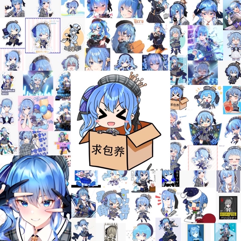 Sticker Hoshimachi Suisei Hololive 31-62 Different Silk Laminated ...