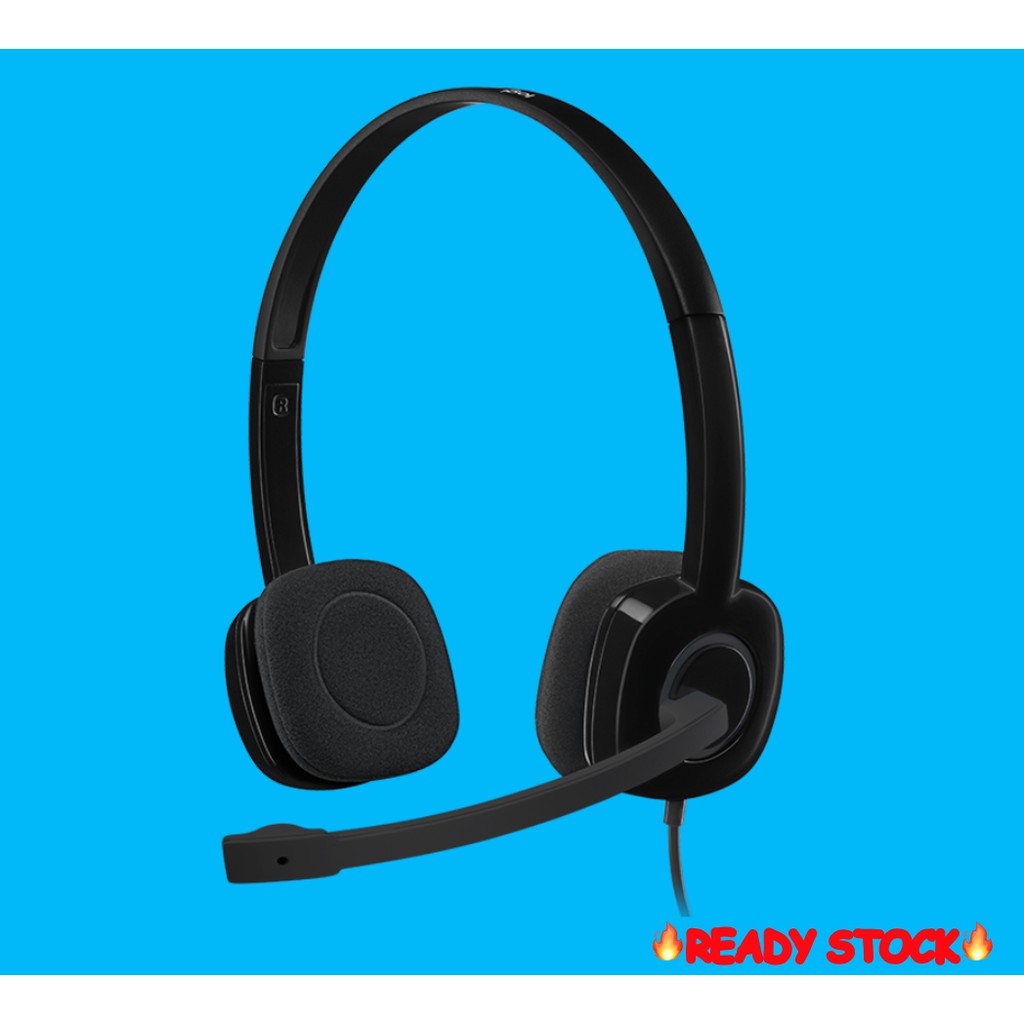 🔥READY STOCK🔥Logitech H151 Stereo Headset with Boom Microphone | Shopee ...