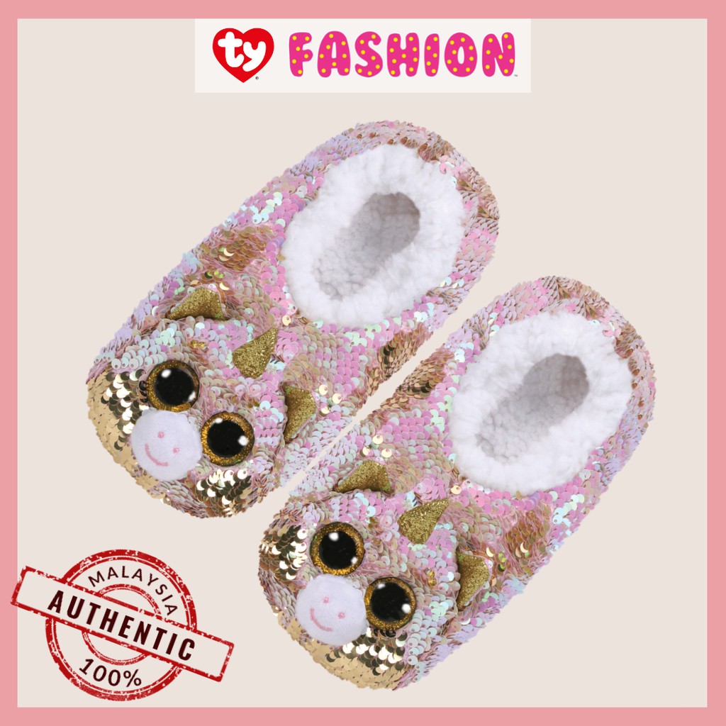 Ty Fashion Sequin Fantasia the Pink Unicorn Slipper Socks - Small ...
