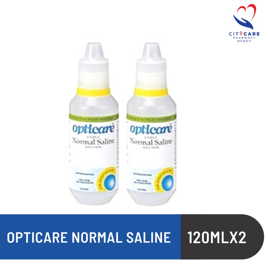 Opticare Sterile Normal Saline Solution 2 x 120ml | Shopee Malaysia