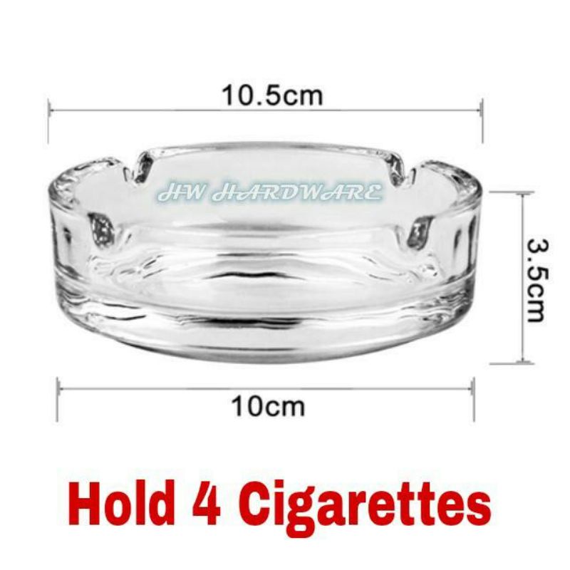 10.5cm Crystal Glass Ashtray / Kristal Asbak Kaca / Cigarette Smoking ...