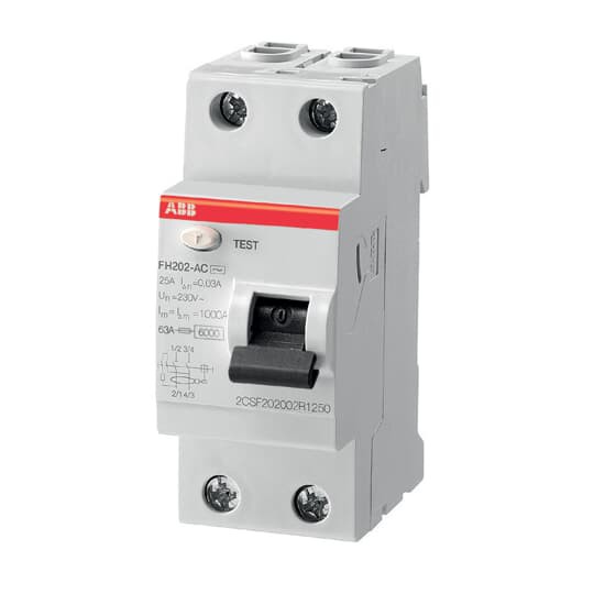ABB ELCB FH202 AC 2 Pole 63Amp 100mA Residual Current Circuit Breaker | Shopee Malaysia