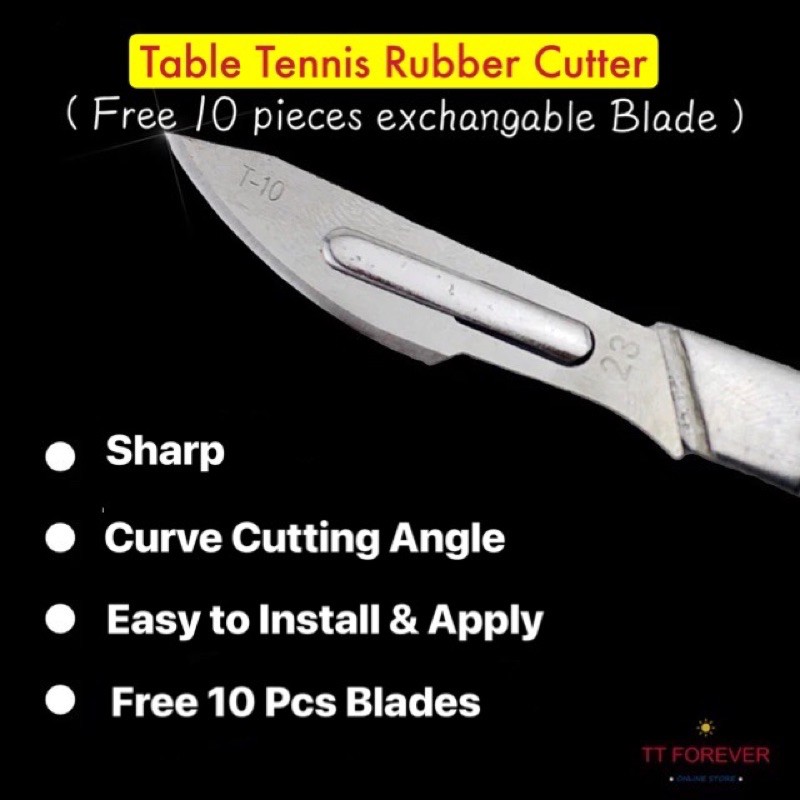 { Ready Stock } Table Tennis Rubber Cutter Set Cutting Knife Cutting ...