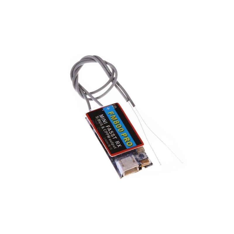 FM800 Pro 2.4G Mini FASST SB SBUS 8CH Receiver Compatible with Futaba ...