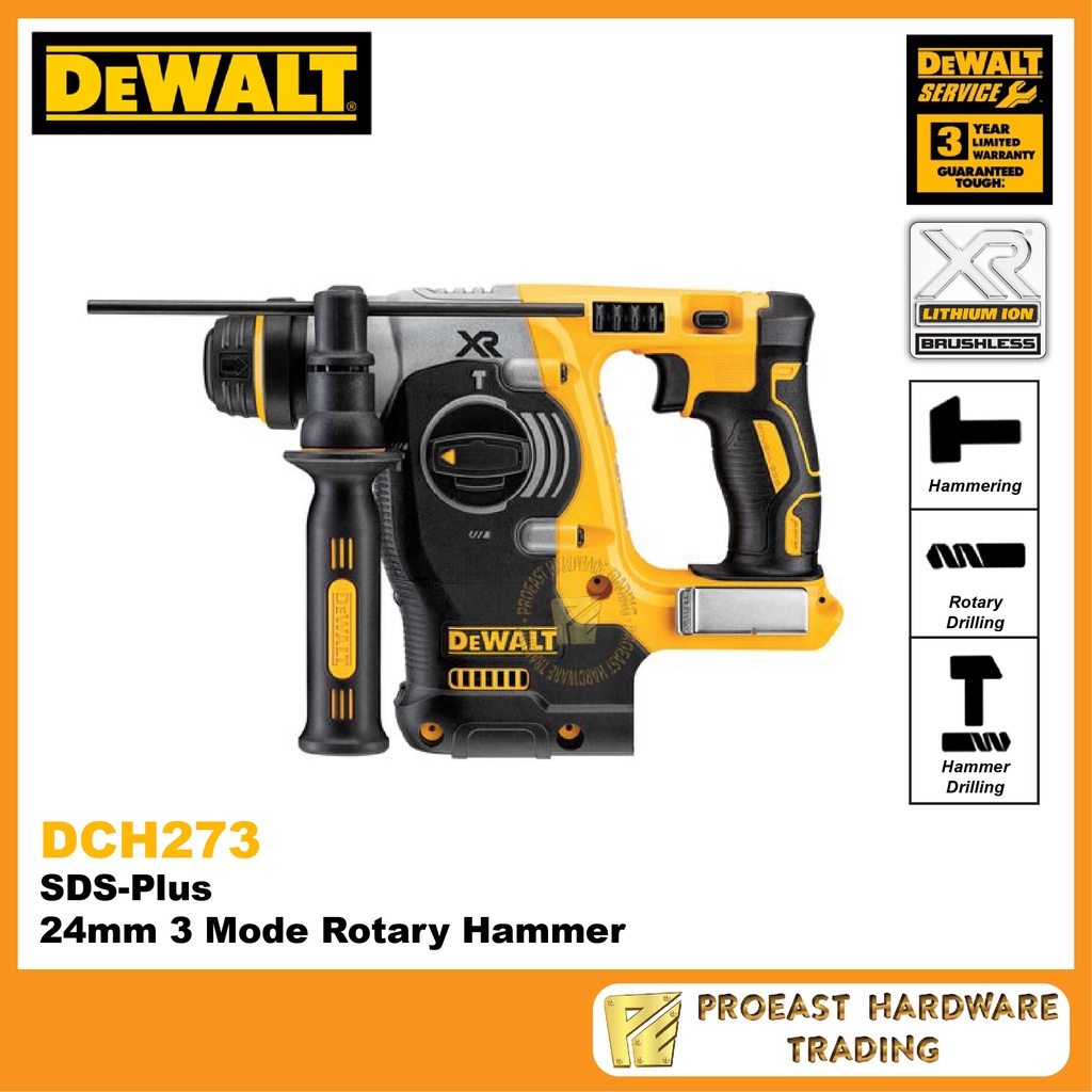 Dewalt DCH273 18/20V Brushless Cordless SDS-Plus 3 Mode Rotary Hammer ...