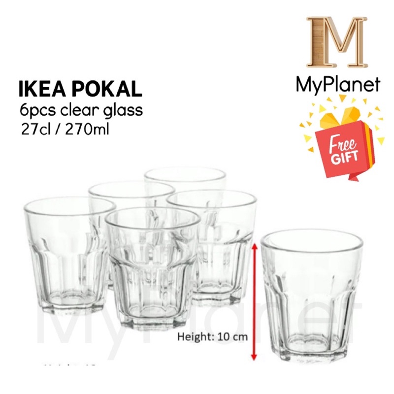 (SET OF 6) IKEA POKAL GLASS 27 cl | Shopee Malaysia