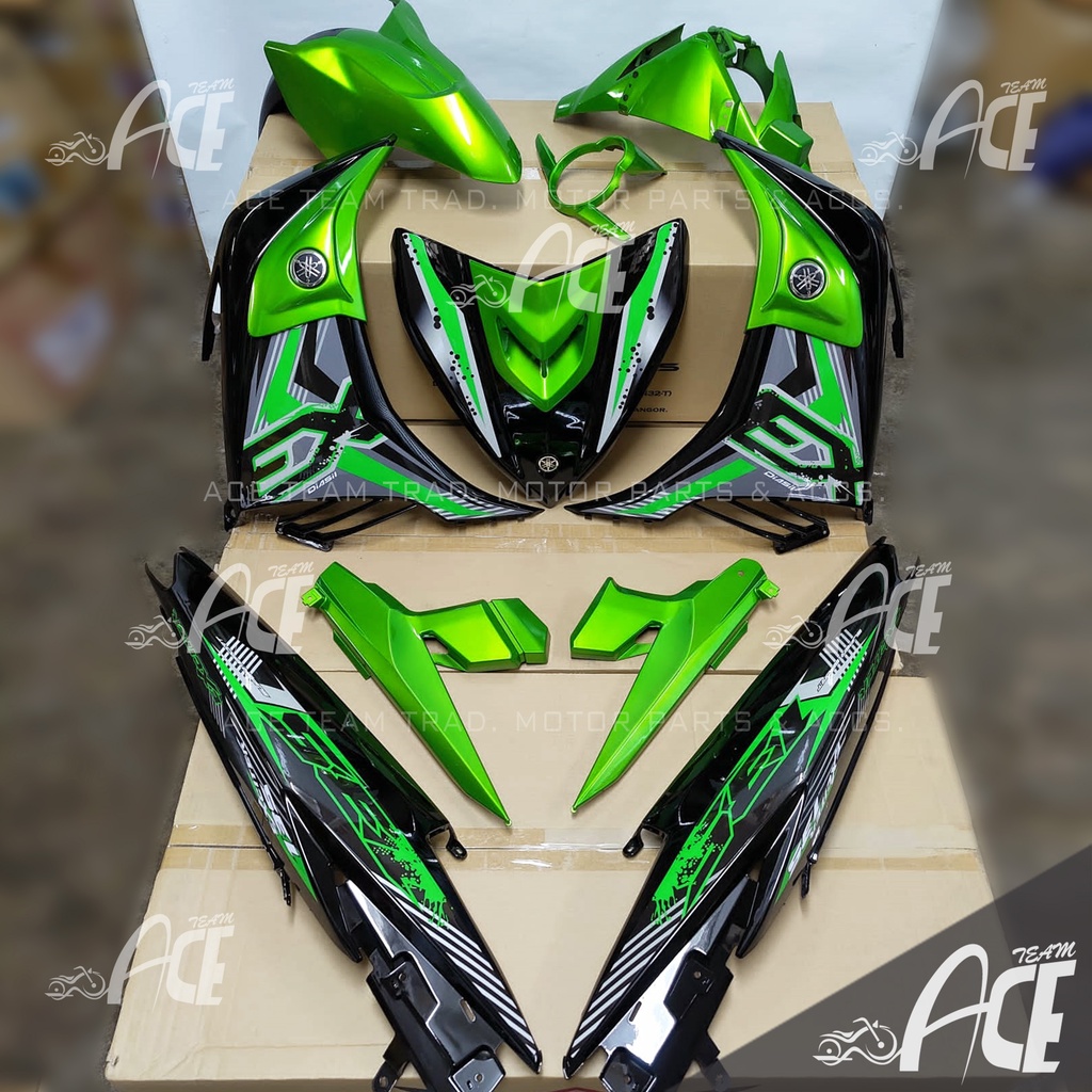 Coverset LC135 V4 V5 V6 V7 Exciter Thai Green Yamaha LCV4 LCV5 LCV6 ...