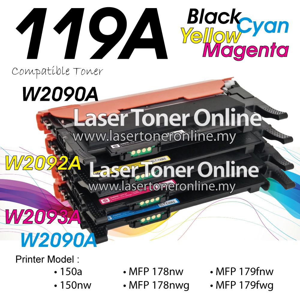 Compatible to HP 119A W2090A W2091A W2092A W2093A HP119A Color Laser ...