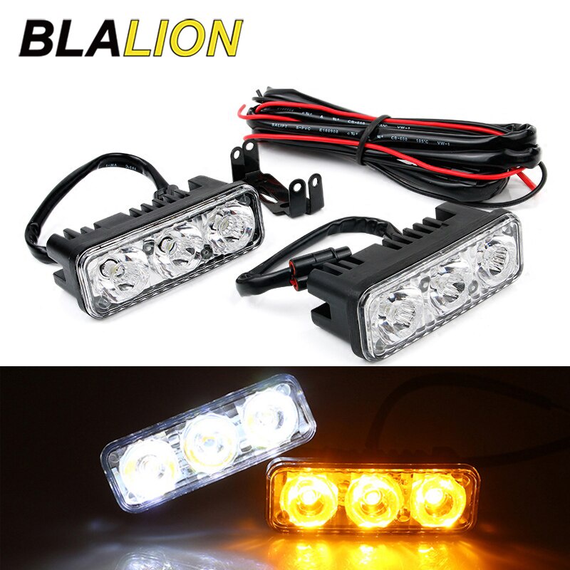 Car Auto Daytime Running Light Daylight Car Turn Signal Lamp DRL 3 LED ...