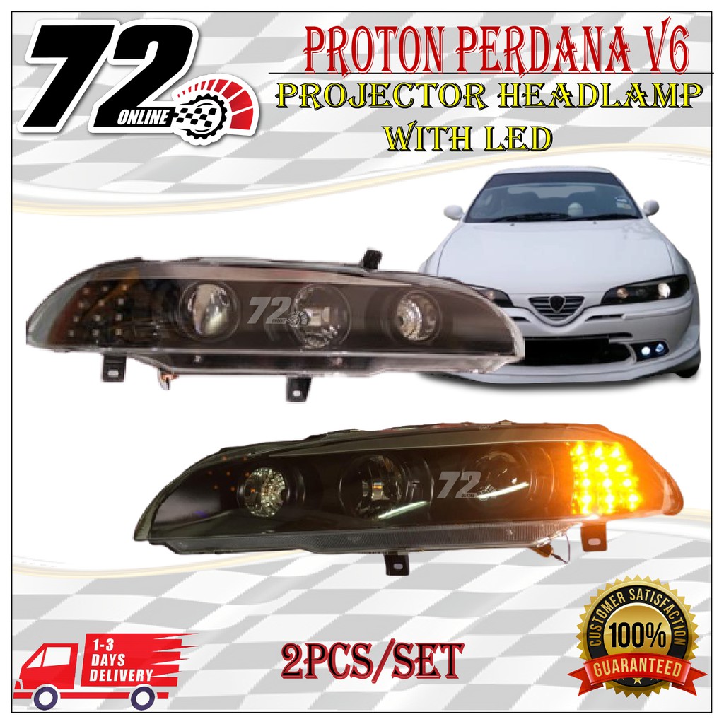 Proton Perdana V6 Projector Headlamp With Led | Shopee Malaysia
