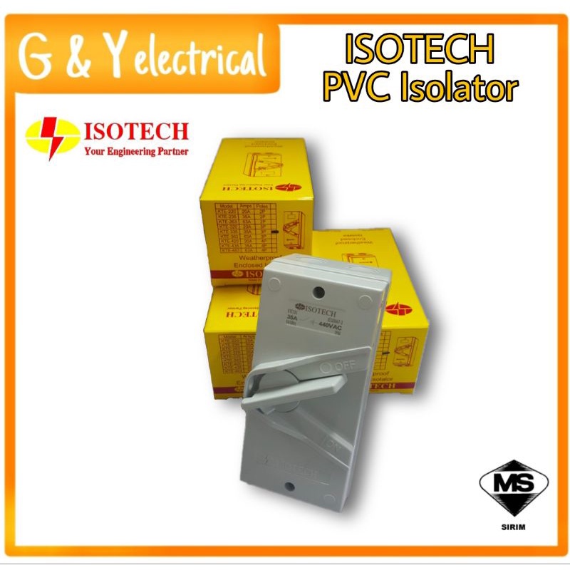 ISOTECH KTE Isolator IP66 20A/35A/63A 3 Pole Weatherproof Isolator Switch | Shopee Malaysia