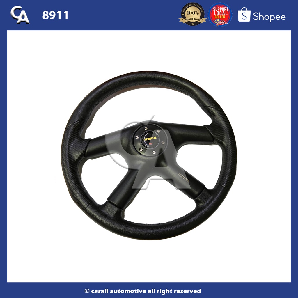 Momo 14 Inch Putra Leather Steering Sport Spoke Racing Car Wheel Kereta Roda - 8911 | Shopee ...
