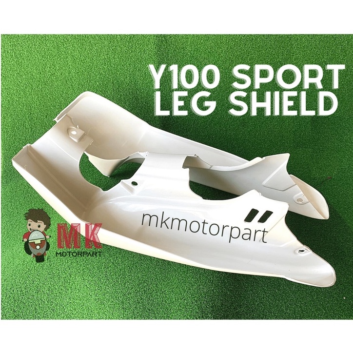 Yamaha Y100 Sport 2JG Leg Shield WHITE Front Cover , Kepak PUTIH ...