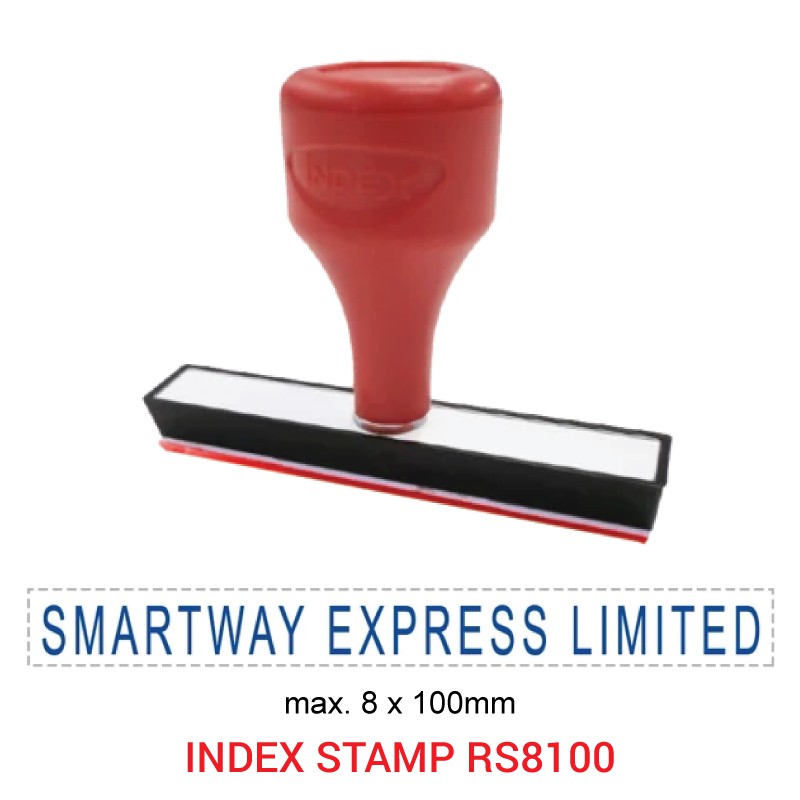 Index Stamp Traditional Red Rubber Stamp Custom Made RS8100 (max. 8 x ...