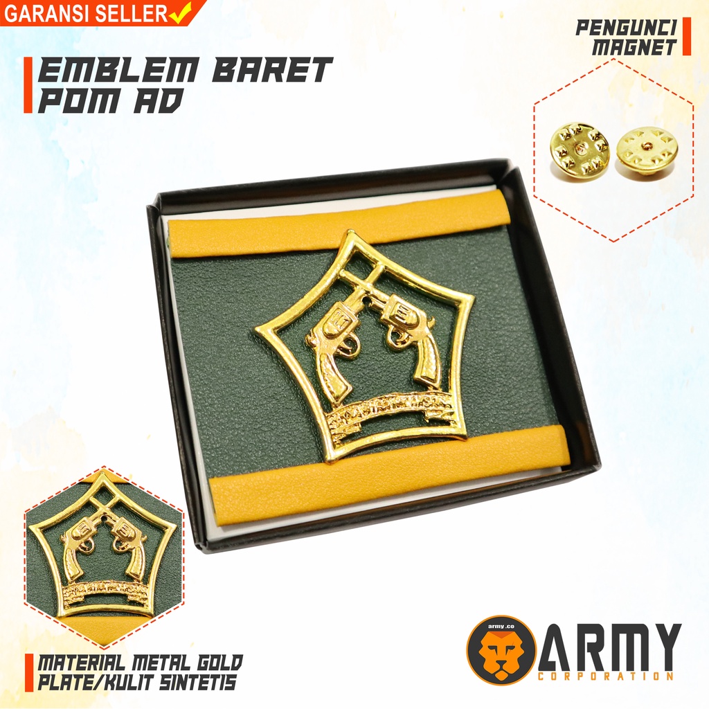 Pom AD/ PM AD/ Military police beret Emblem | Shopee Malaysia