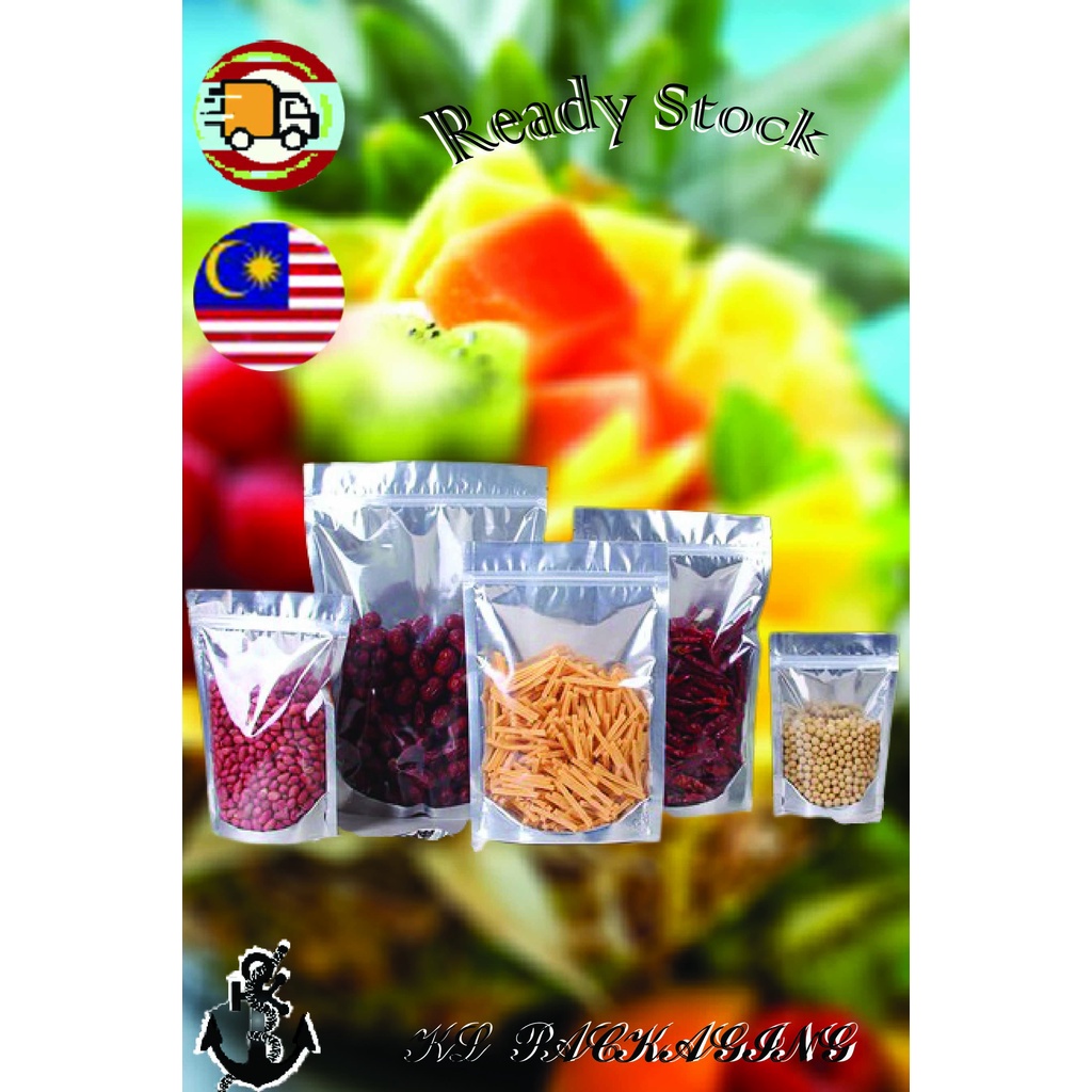 100pcs Metallized Plastic stand pouch 150mm X250mm (extra thick ...