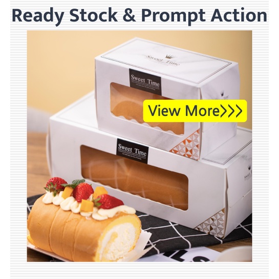 [5PCS] Marble Long Dessert Box Roll Cake Packaging Swiss Roll Food ...