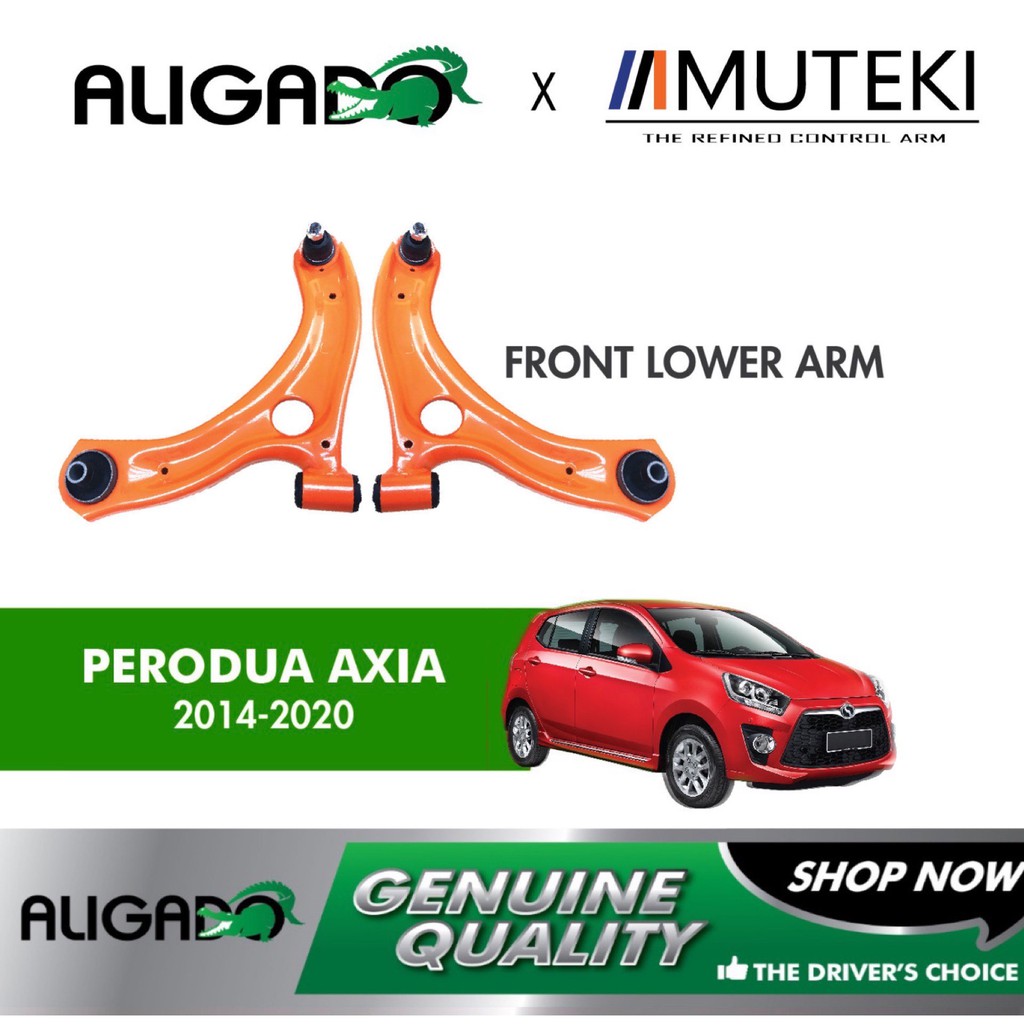 MUTEKI FRONT LOWER ARM FOR PERODUA AXIA (2014 - 2021) | Shopee Malaysia
