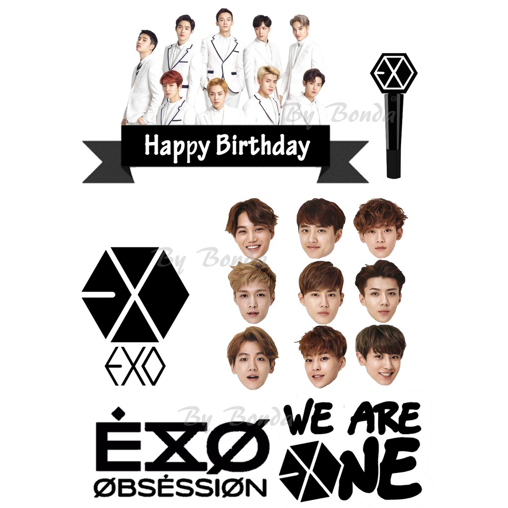 EXO Cake Topper Birthday | Shopee Malaysia
