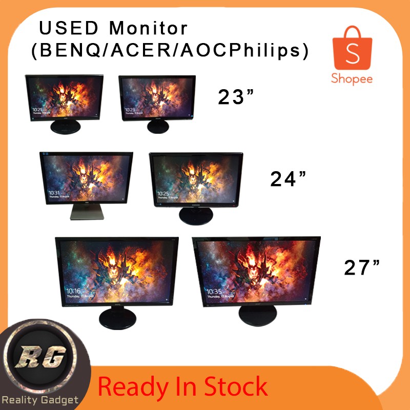 [USED] LED Monitor 23" 24" 27" (IPS/VA) (BENQ/AOC/ACER/PHILIPS ...