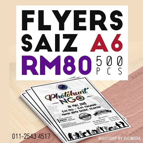 Print Flyers Murah ! Saiz A6 Simili Paper | Shopee Malaysia