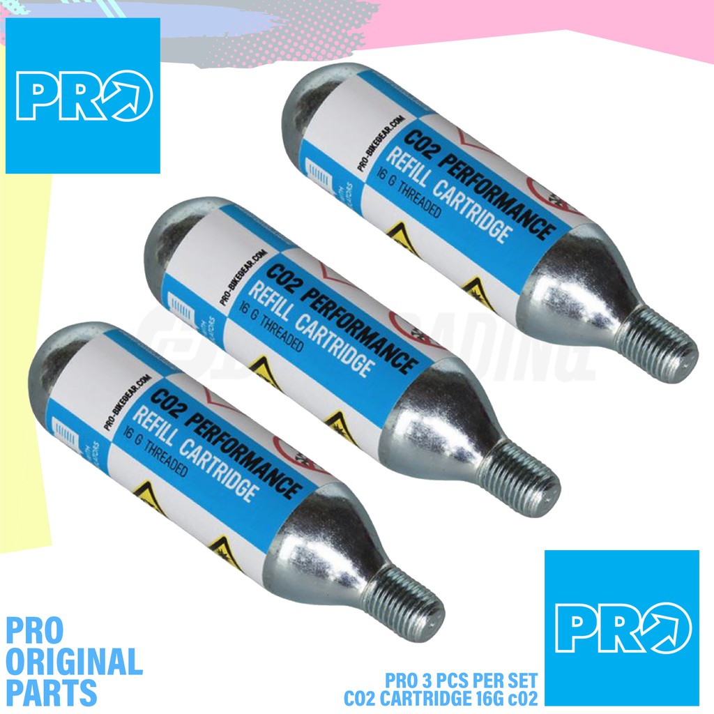 PRO 3 PCS PER SET CO2 CARTRIDGE 16G c02 THREADED VALUE PACK SHIMANO PRO ...