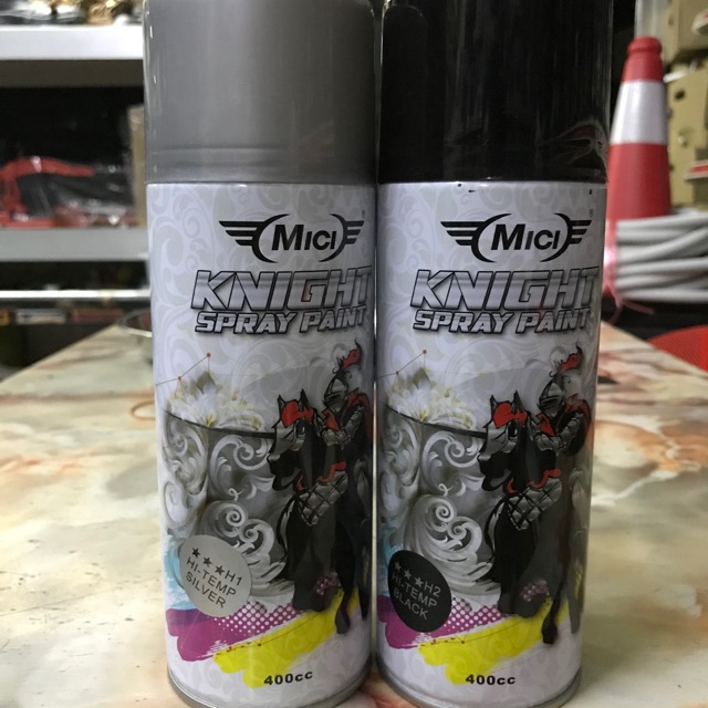 MICI SPRAY PAINT 600’C HI-TEMP BLACK & SILVER (CAT SPRAY HI-TEMP) CAT ...