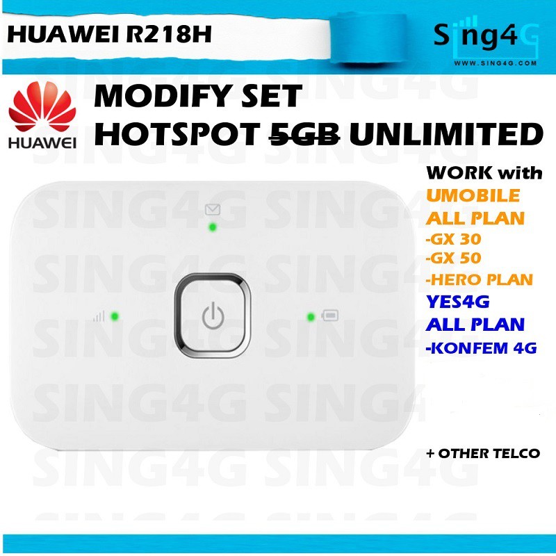 (MODIFIED) Huawei R218 R218H R216 R216H E5573 4G 150Mbps Mifi Portable ...