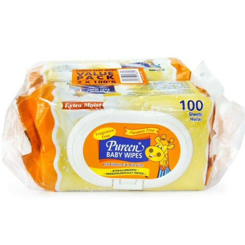 Pureen Baby Wipes 2 X 100's Value Pack | Shopee Malaysia