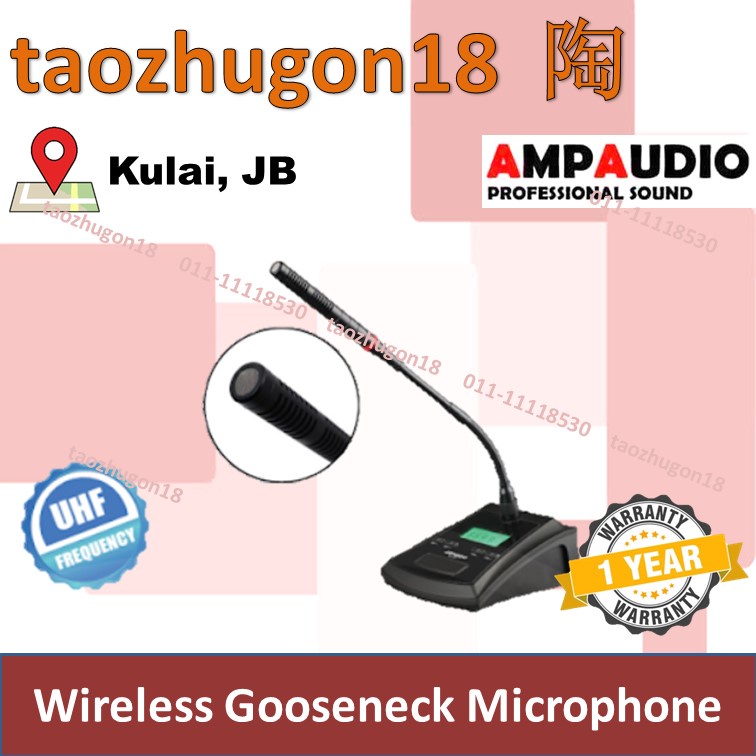 AmpAudio H-8T Professional Wireless Gooseneck Microphone Mic Table ...