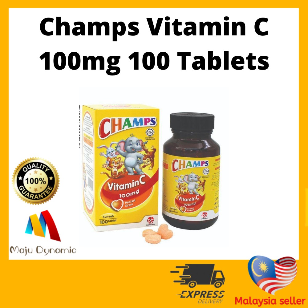 Special offer!!!Guardian Champs Vitamin C 100mg 100 Tablets | Shopee ...