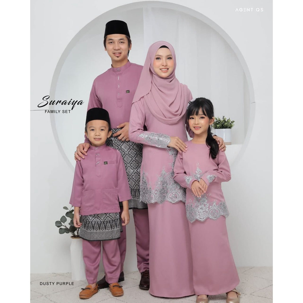 BAJU RAYA SET FAMILY/SURAIYA DARK PURPLE/FAMILY SETS/RAYA SEDONDON/BAJU ...