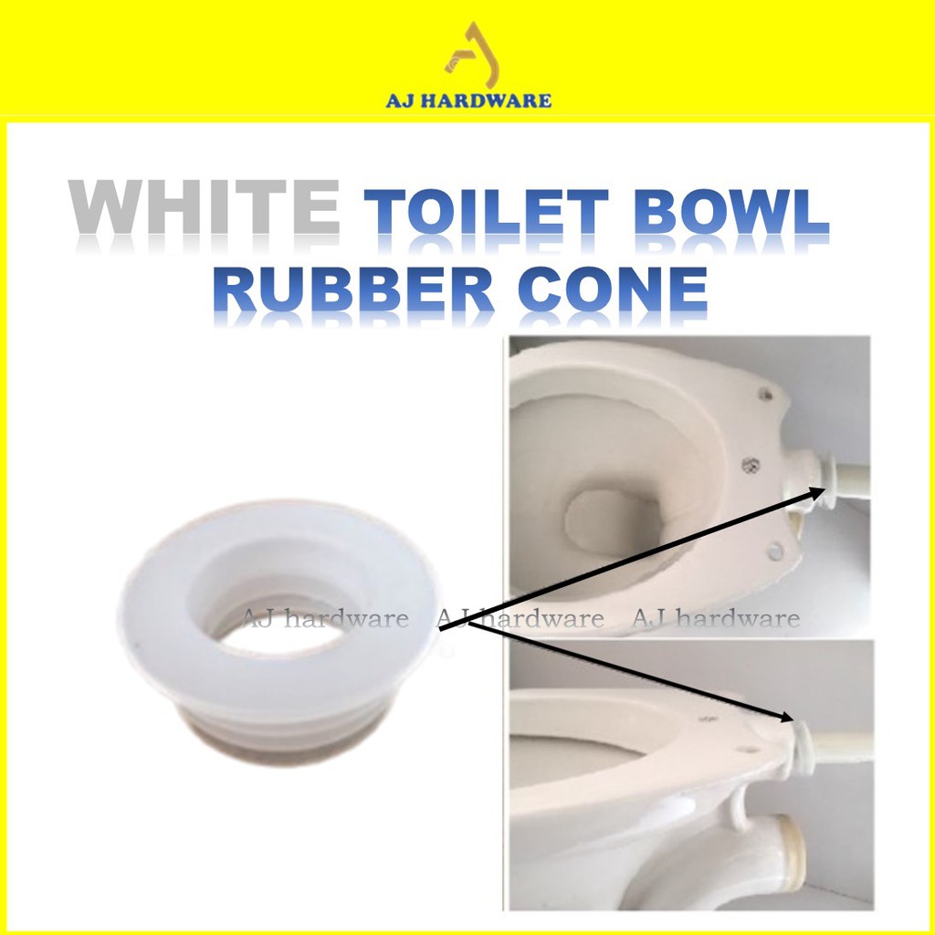 TOILET WC BLACK RUBBER CONE /WHITE RUBBER CONE GETAH JAMBAN | Shopee ...