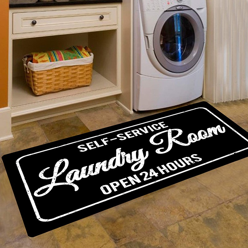 Modern Farmhouse Rug Laundry Room Rug Non Slip Laundry Rugs and Mats ...