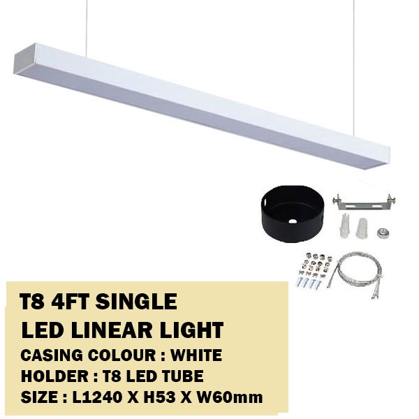 Office Linear Light LED Office Pendant Light Lamp T8 LED Tube Fixtures ...